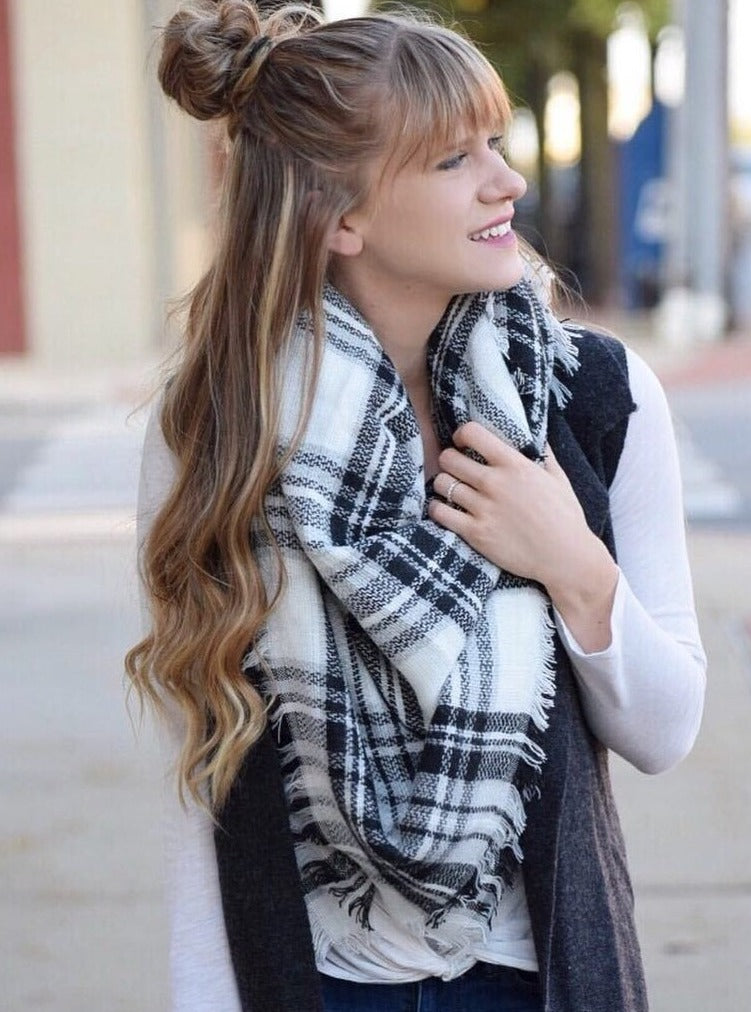 Plaid Blanket Scarves – Ilymix Accessories