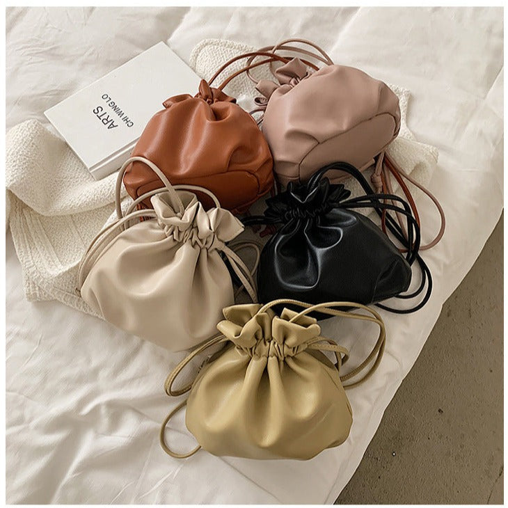 Fashion Drawstring Bucket Bag Mini Crossbody Bag – Ilymix Accessories