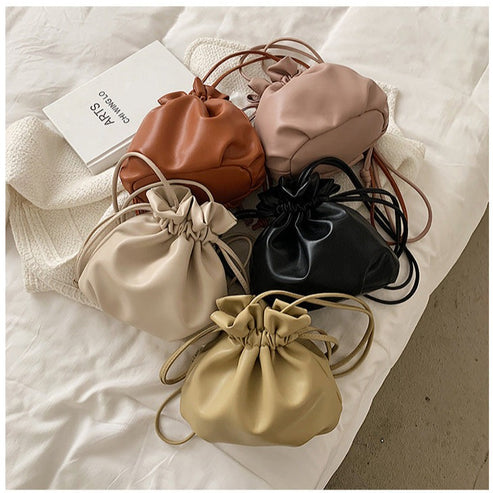 Fashion Drawstring Bucket Bag Mini Crossbody Bag – Ilymix Accessories