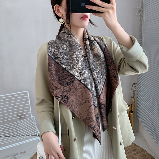 Spring Stylish Silk Scarf Retro Design Women Chic Scarf – Ilymix ...