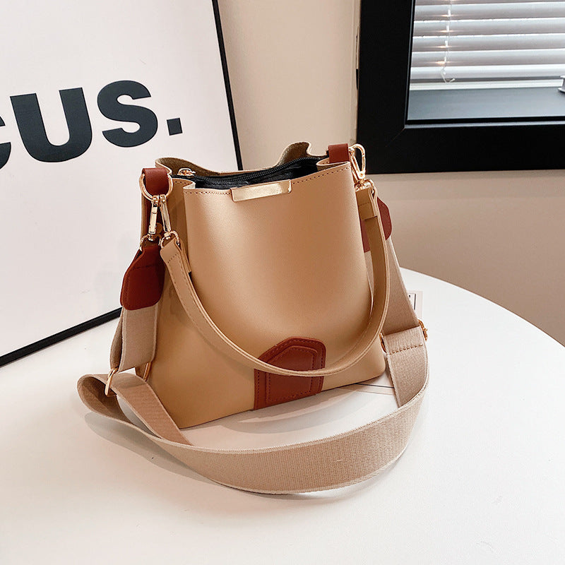 Casual Chic Bucket Bag Wide Shoulder Strap Messenger Bag – Ilymix ...