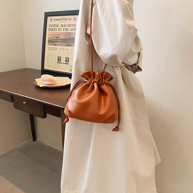 Fashion Drawstring Bucket Bag Mini Crossbody Bag – Ilymix Accessories