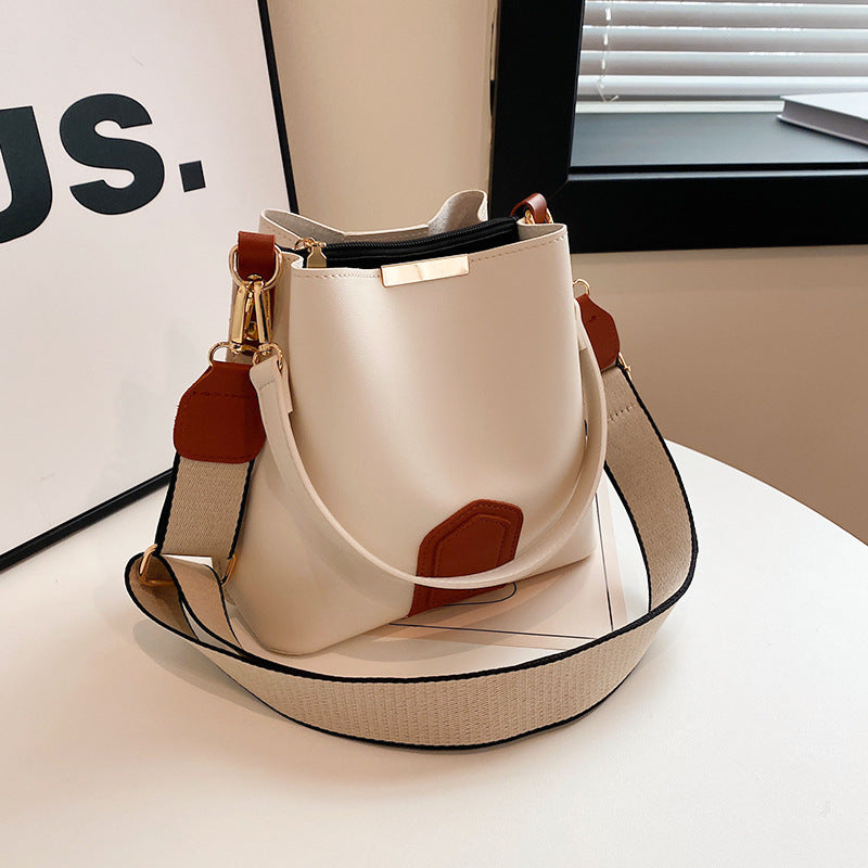Casual Chic Bucket Bag Wide Shoulder Strap Messenger Bag – Ilymix ...
